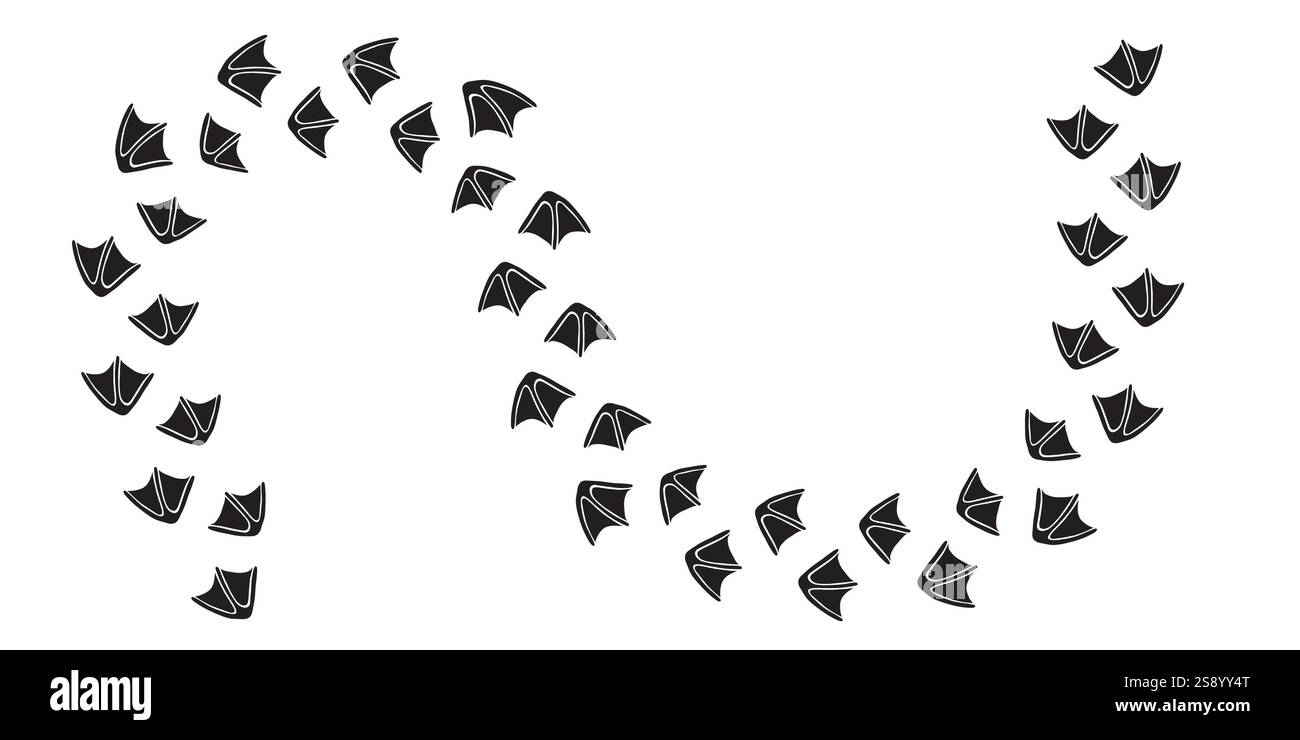 Bird paw prints. Duck footprints and chicken tracks Stock Vector Image ...