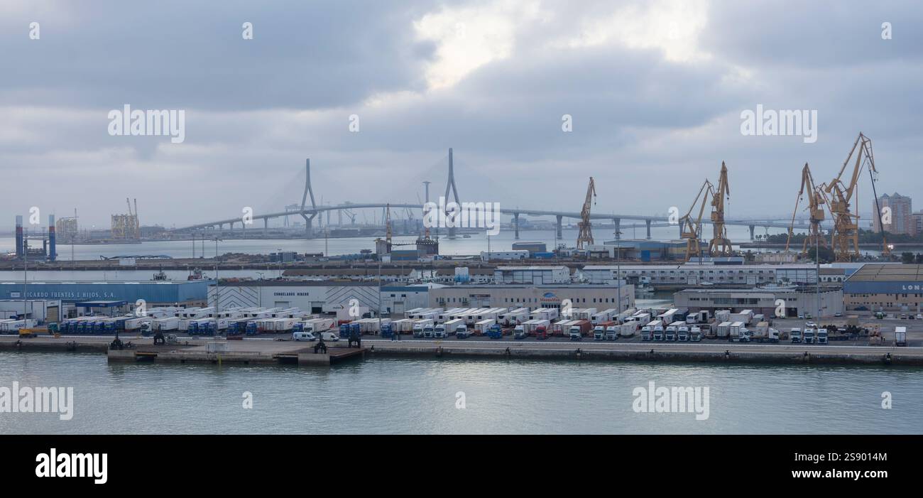 Cadiz, spain, September 12 2024 The Constitution of 1812 Bridge as a ...