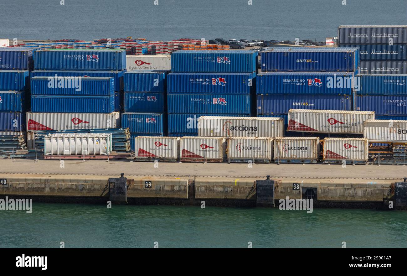 Cadiz, spain, September 12 2024 commercial industrial seaport ...