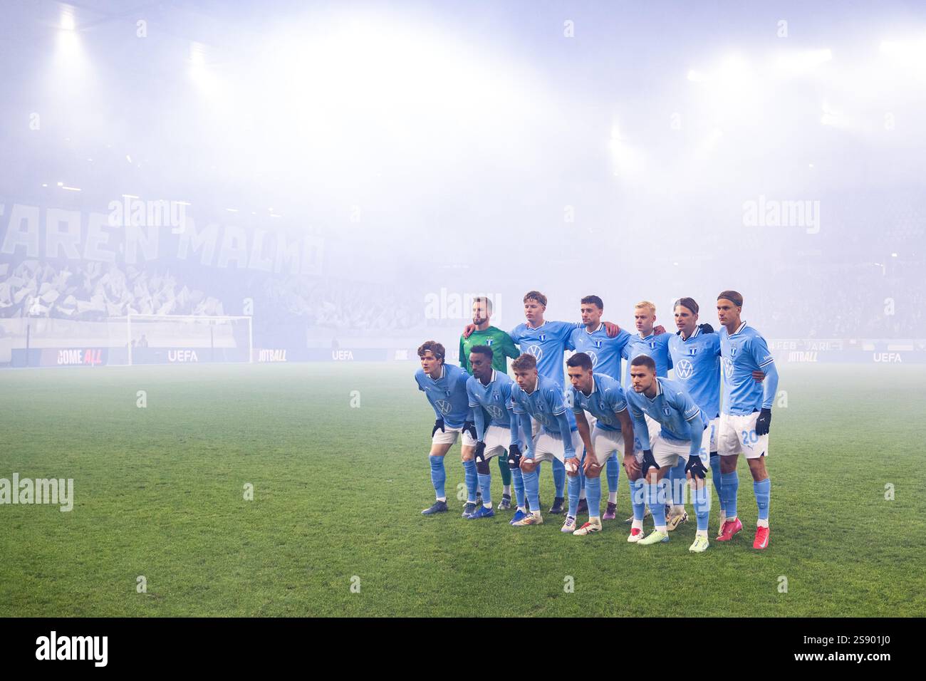 Malmo, Sweden. 23rd, January 2025. The starting-11 of Malmo FF for the ...