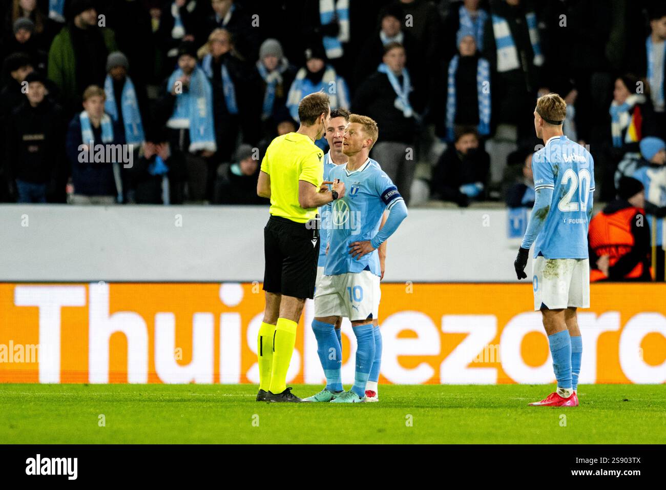 Malmo, Sweden. 23rd, January 2025. Anders Christiansen (10) of Malmo FF ...