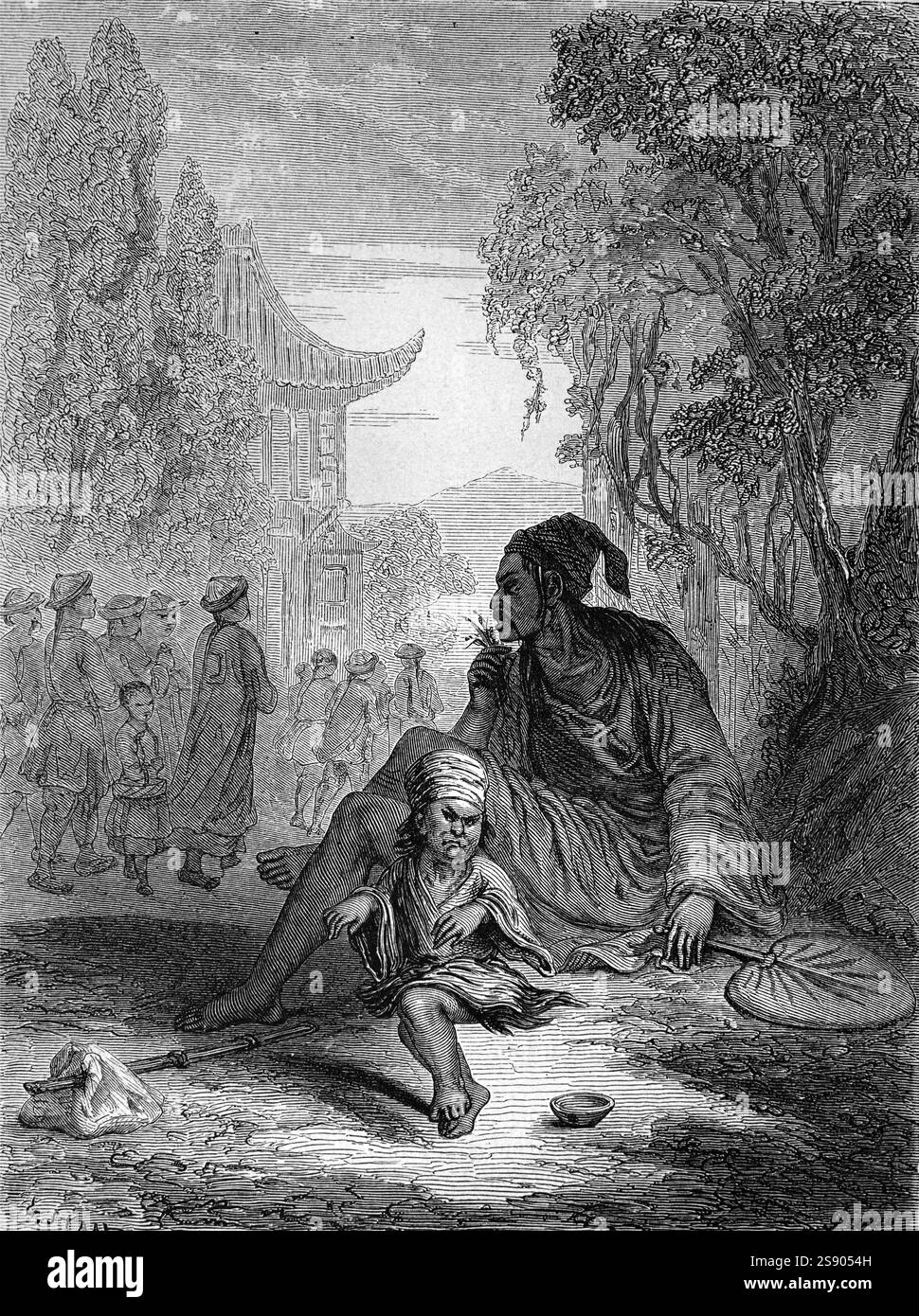 Chinese Beggar or Beggars in Streets of Peking or Beijing China ...