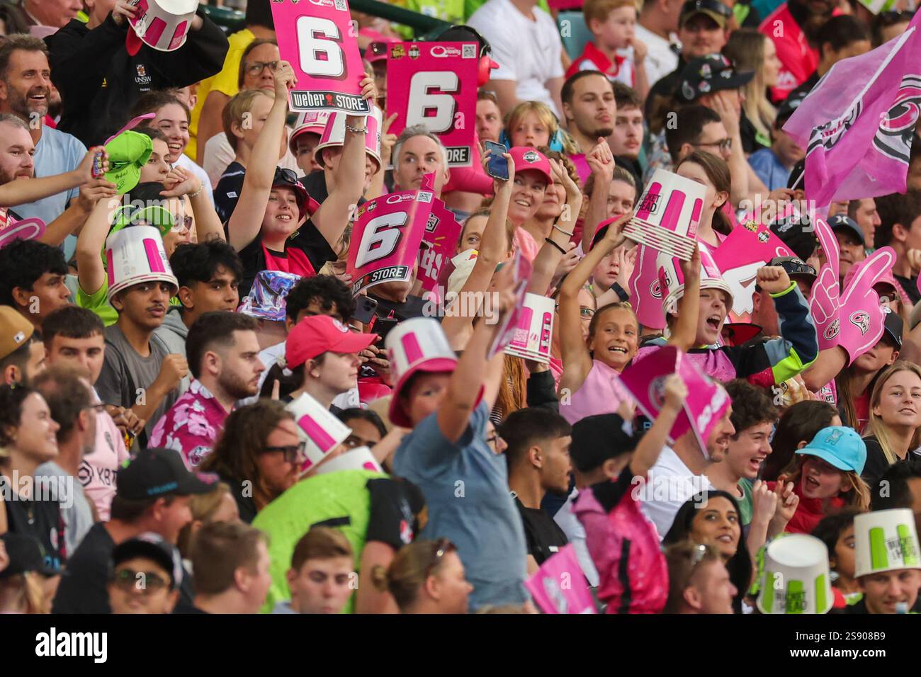 Sixers fans cheer during the BBL Challenger Final match between the ...