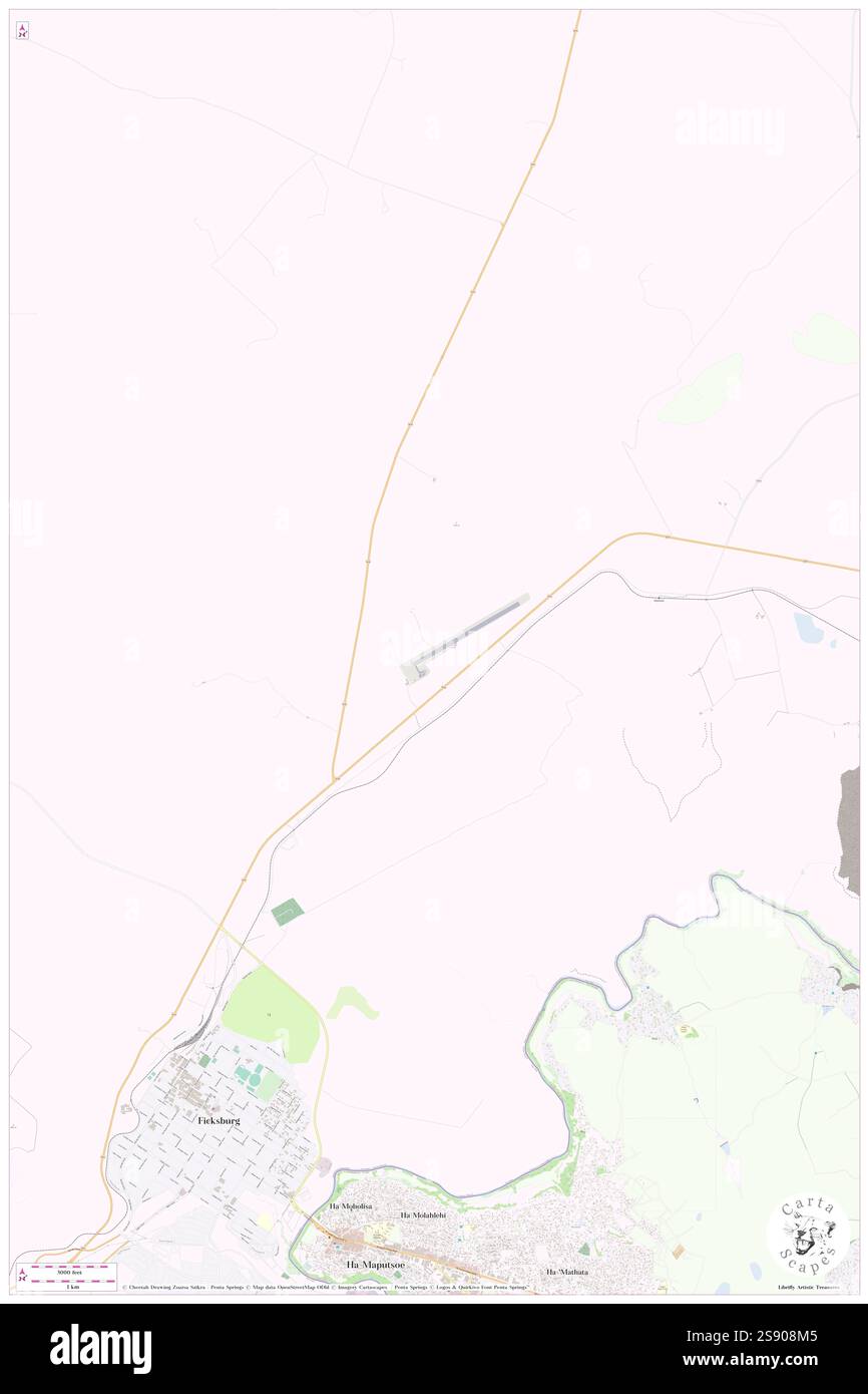 Ficksburg Airport, Thabo Mofutsanyana District Municipality, ZA, South ...