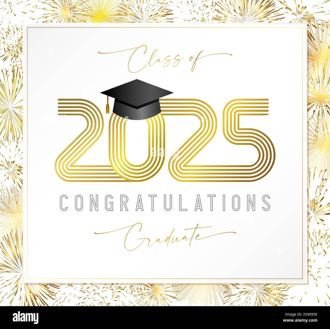 Class of 2025 congrats. Congratulations graduate greeting card design ...