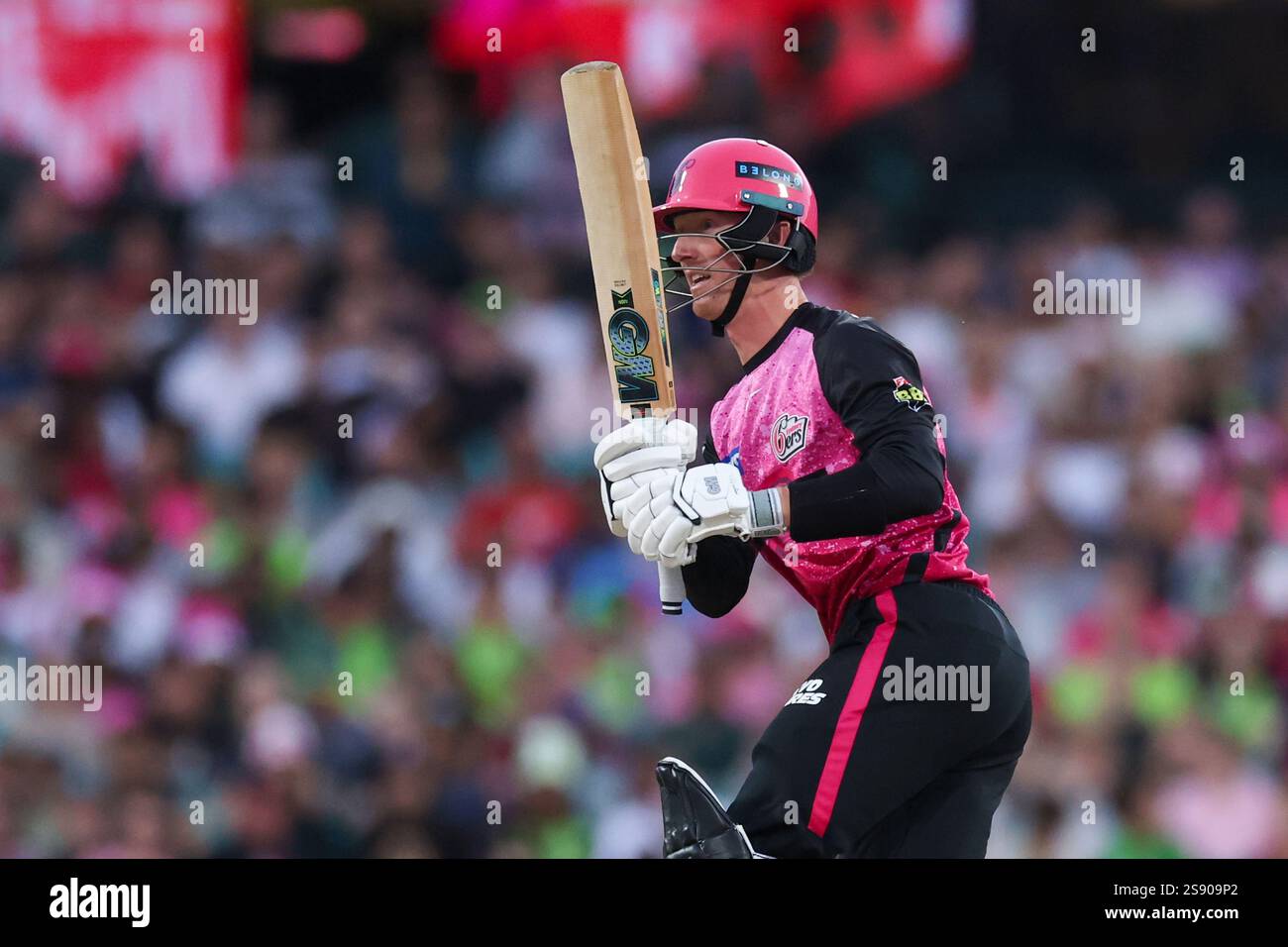 Jordan Silk of the Sixers bats during the BBL Challenger Final match ...
