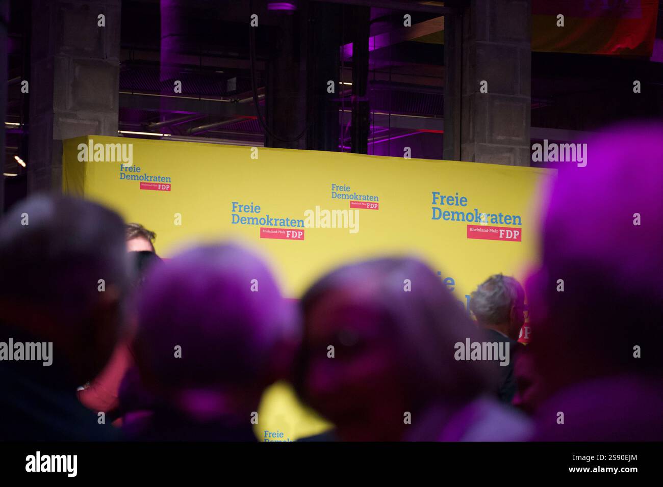 Mainz, Western Germany. January 23, 2025. Christian Lindner (Chancellor Candidate for FDP party ...