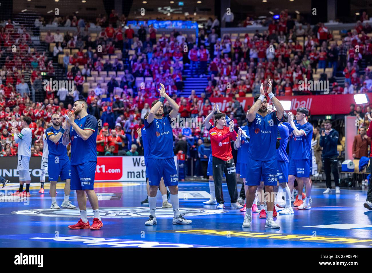 Herning, Denmark. 23rd, January 2025. The players of the national team ...