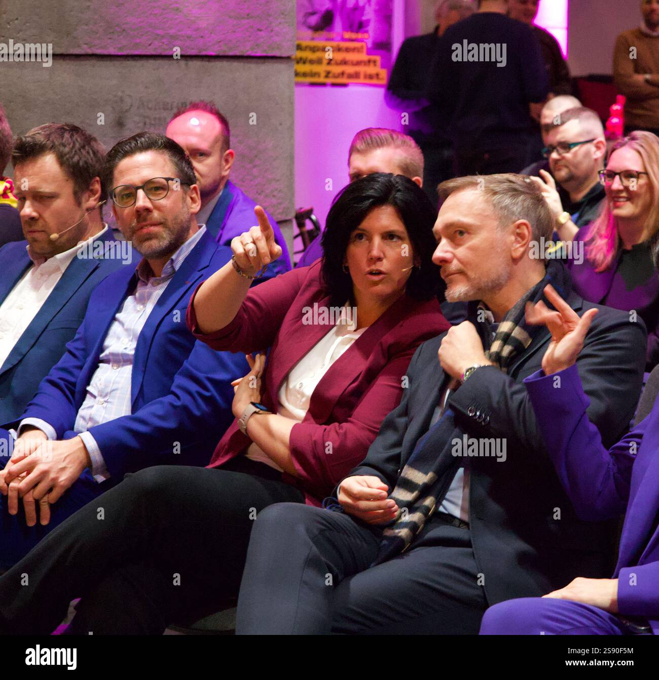 Mainz, Western Germany. January 23, 2025. Christian Lindner (Chancellor ...