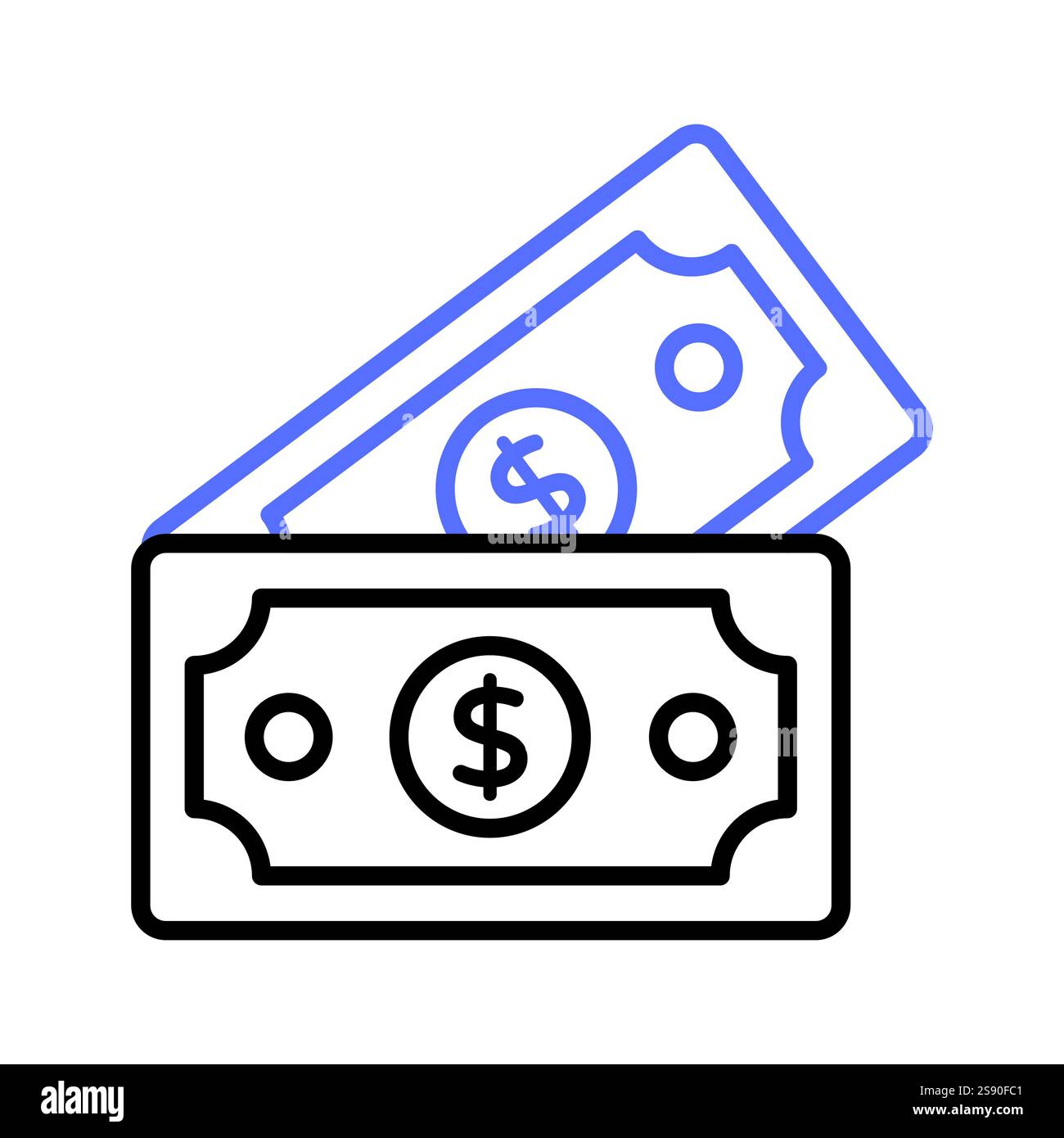 American dollar banknotes in Stock Vector Images - Alamy