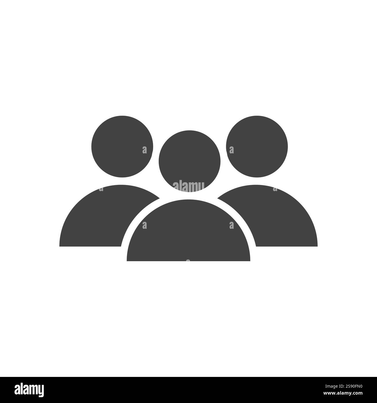 group of people icon flat vector on white background Stock Vector Image ...