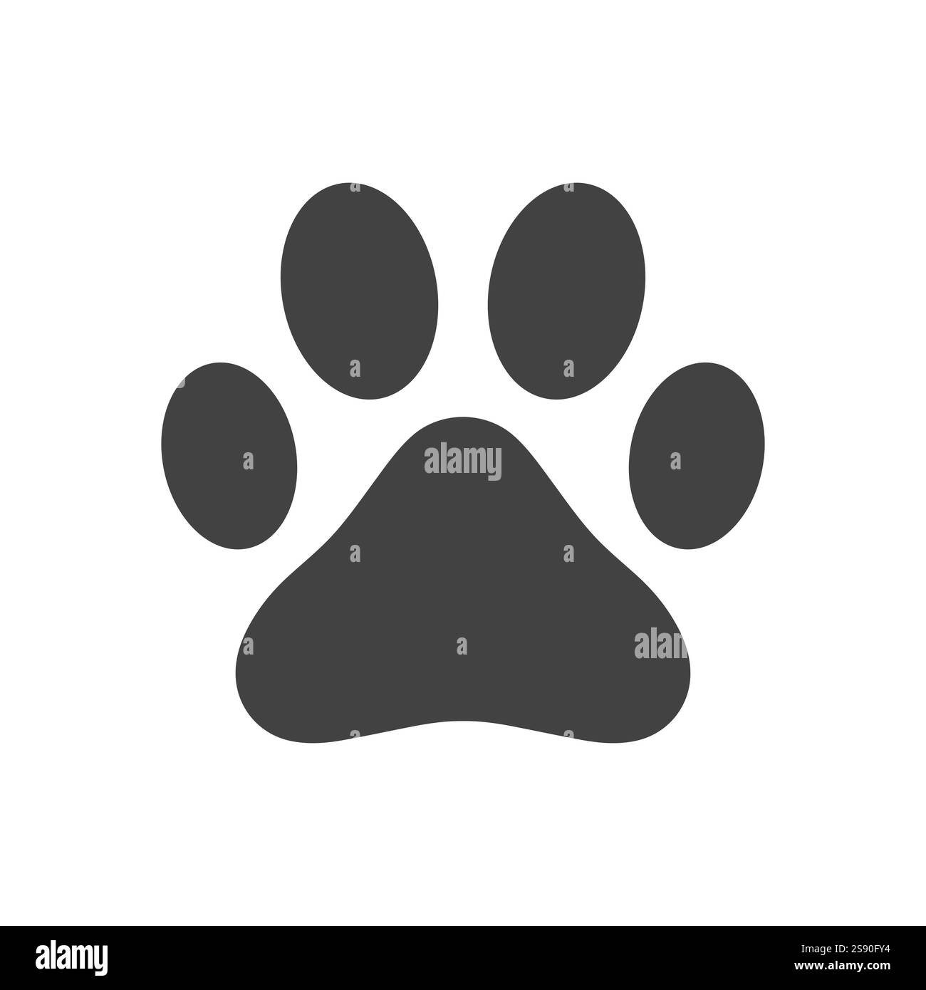 animal footprint icon flat vector on white background Stock Vector ...