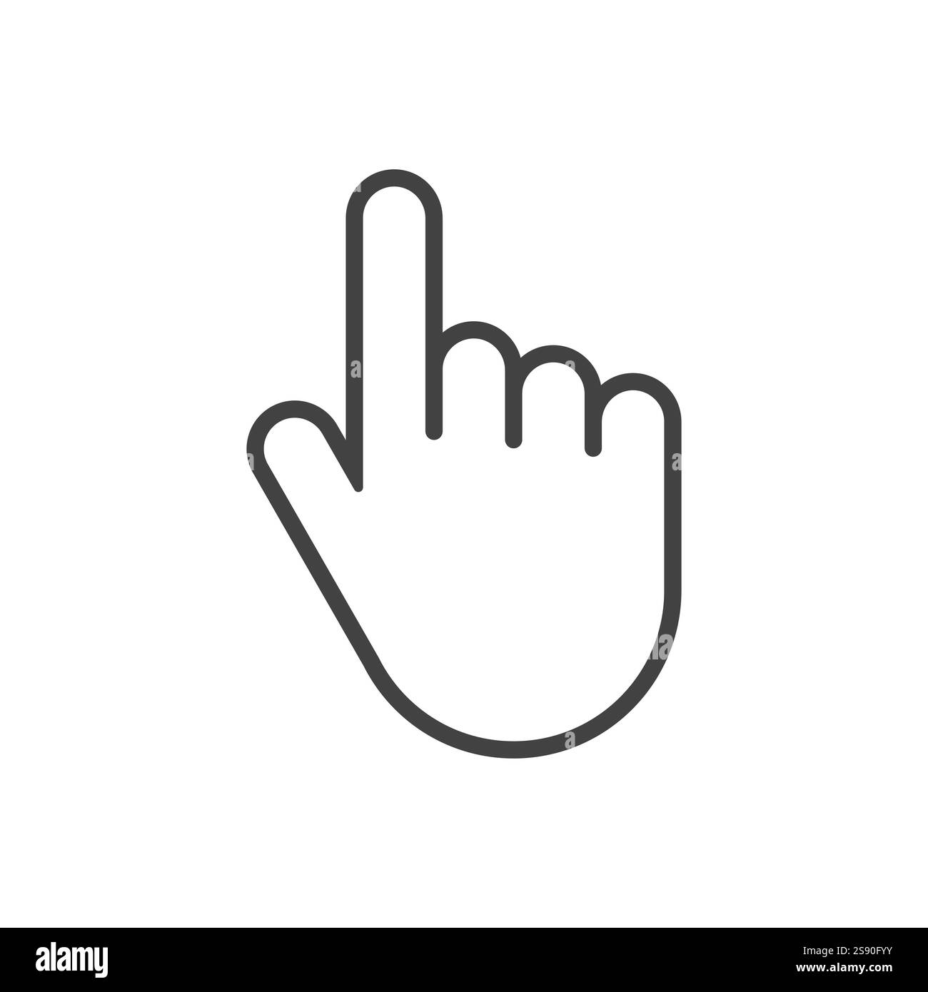 line icon finger hand design vector illustration Stock Vector Image ...