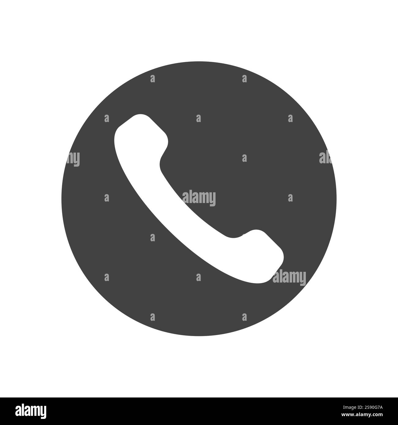 circle phone handles icon flat vector illustration Stock Vector Image ...