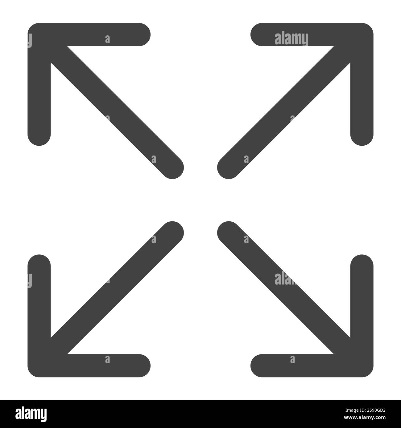 fullscreen line icon flat vector illustration Stock Vector Image & Art ...