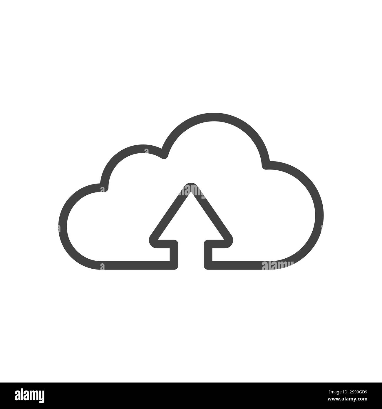 line icon uploading cloud isolated on white background Stock Vector Image & Art - Alamy