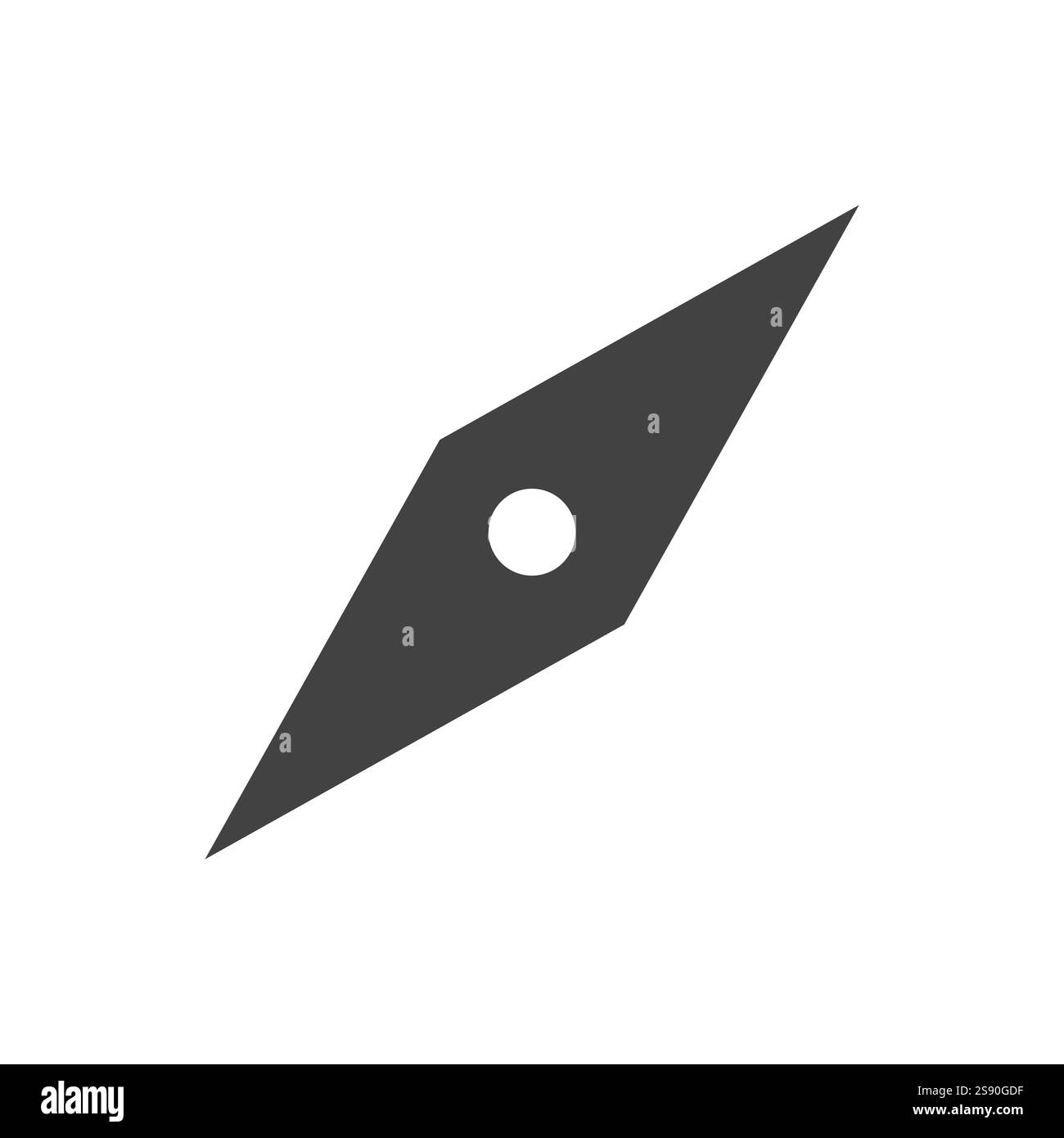 simple compass needle icon symbol on white background Stock Vector ...