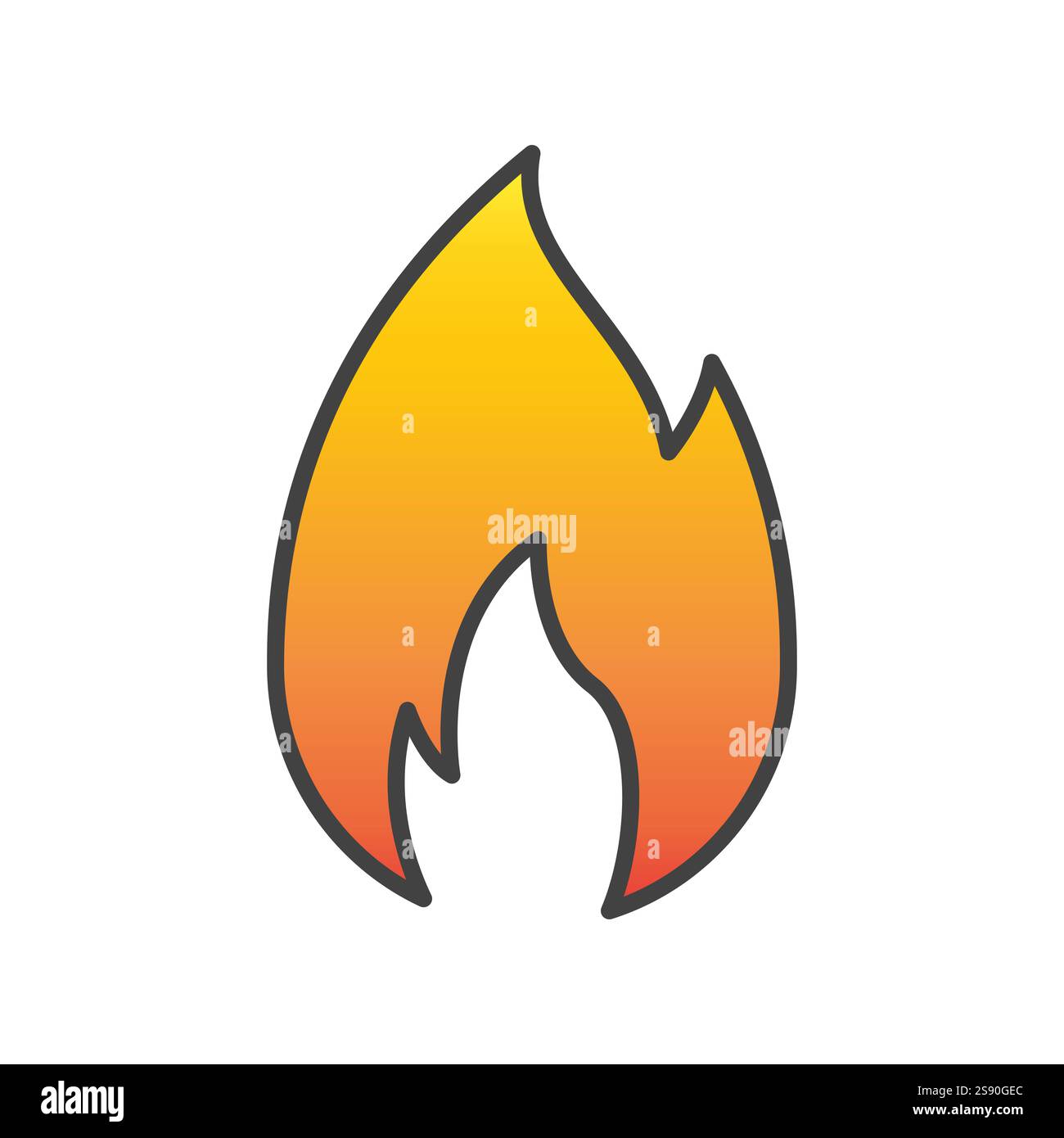 hot fire icon symbol flat vector illustration Stock Vector Image & Art ...