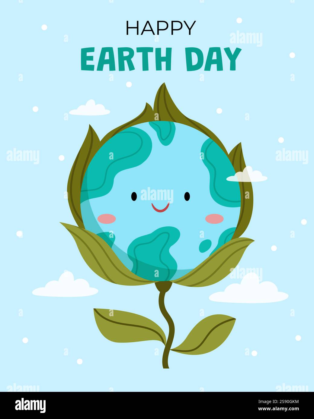 Save the earth poster by a child Stock Vector Images - Alamy