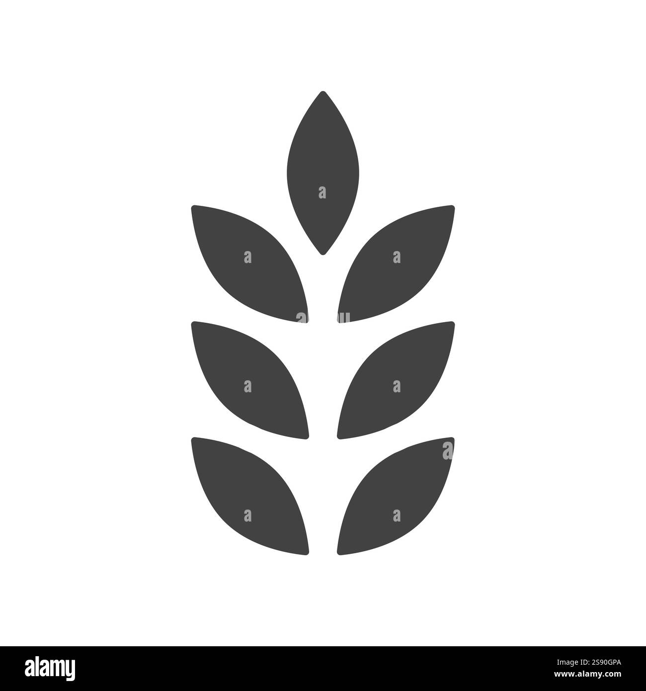 Rice icon on white Black and White Stock Photos & Images - Alamy