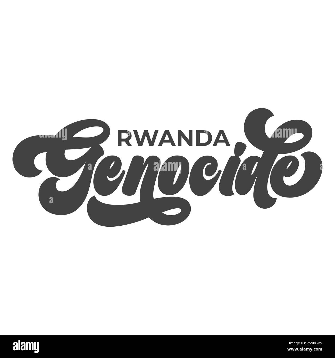 Rwanda Genocide text design vector isolated on white background Stock ...