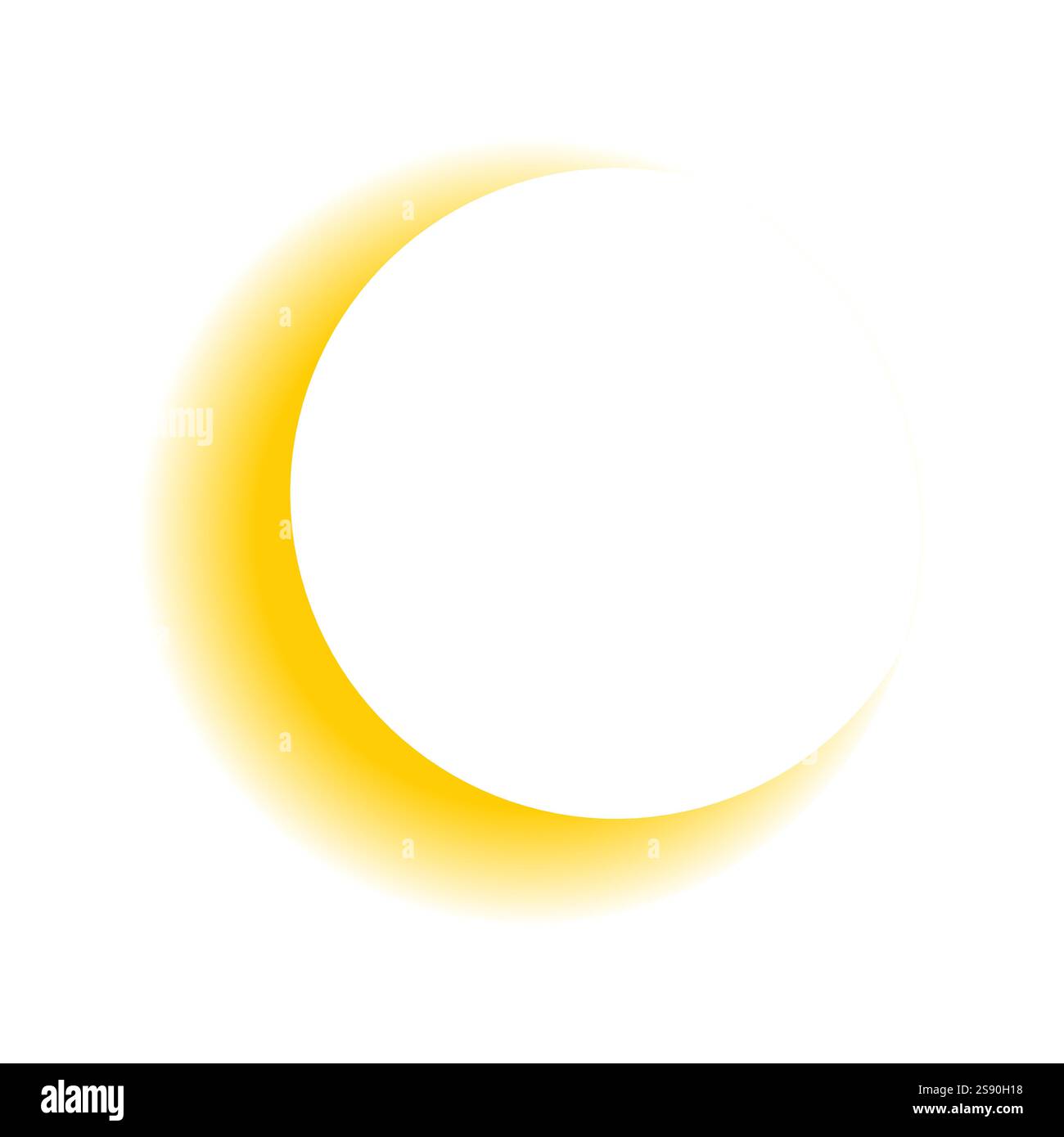 blurred crescent shapes design vector isolated on white background ...