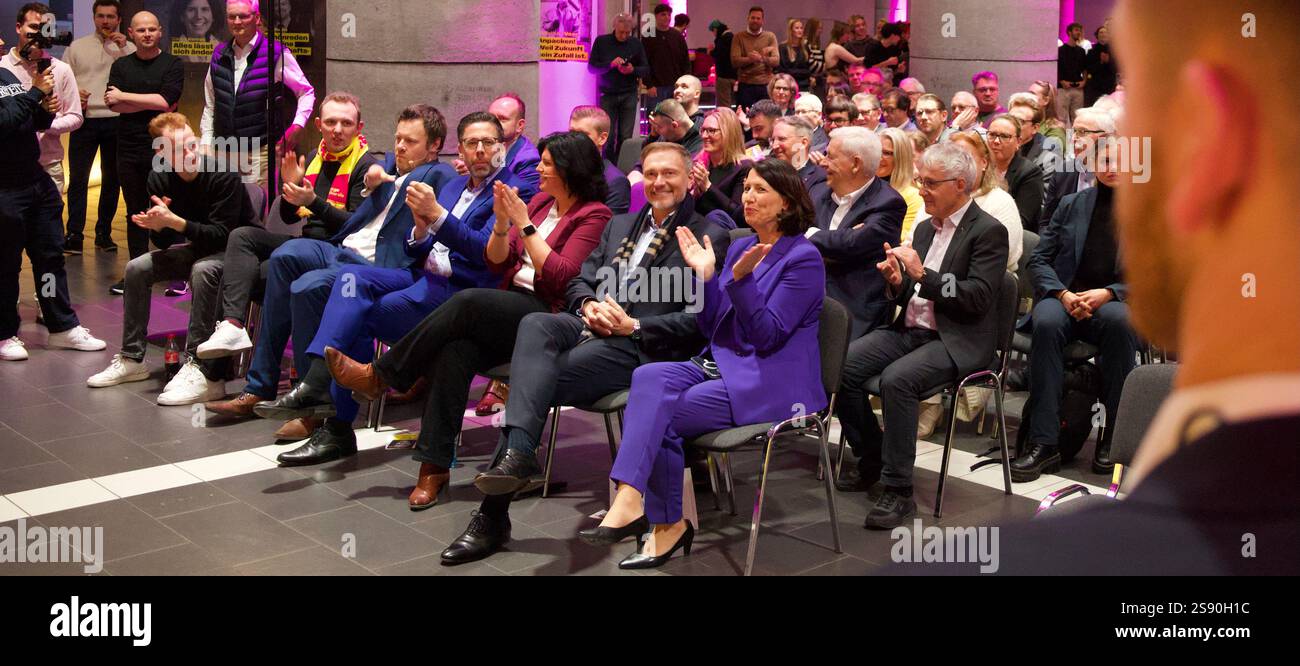Mainz, Western Germany. January 23, 2025. Christian Lindner (Chancellor ...