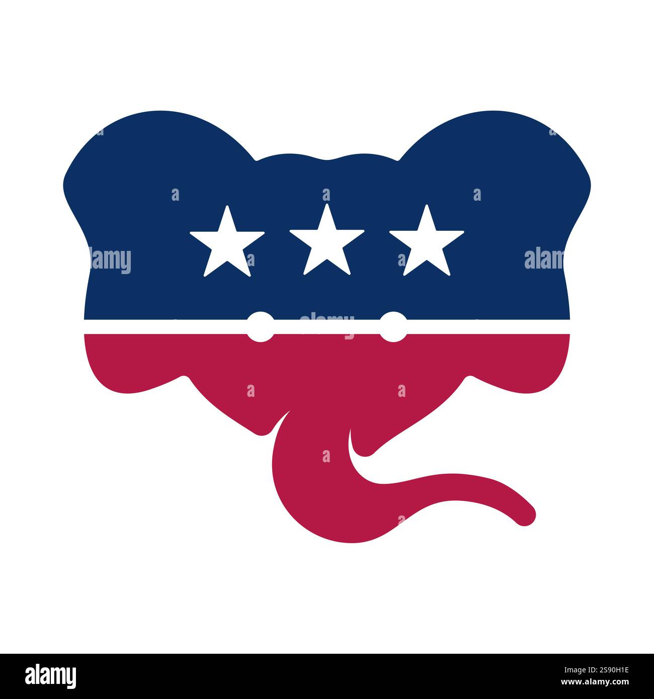 elephant republican party icon flat on white background Stock Vector ...