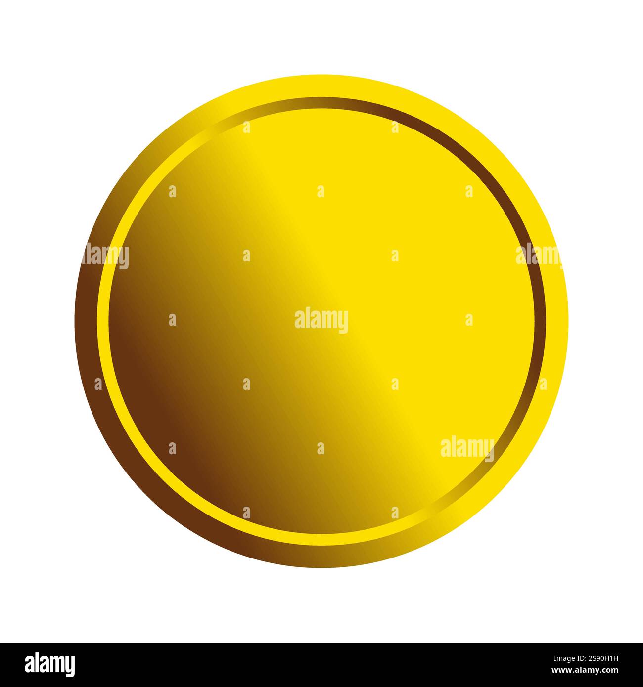 circle gold coin vector isolated on white background Stock Vector Image ...