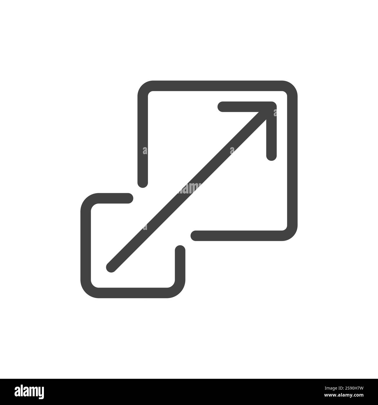 Flexible arrow on white Stock Vector Images - Alamy