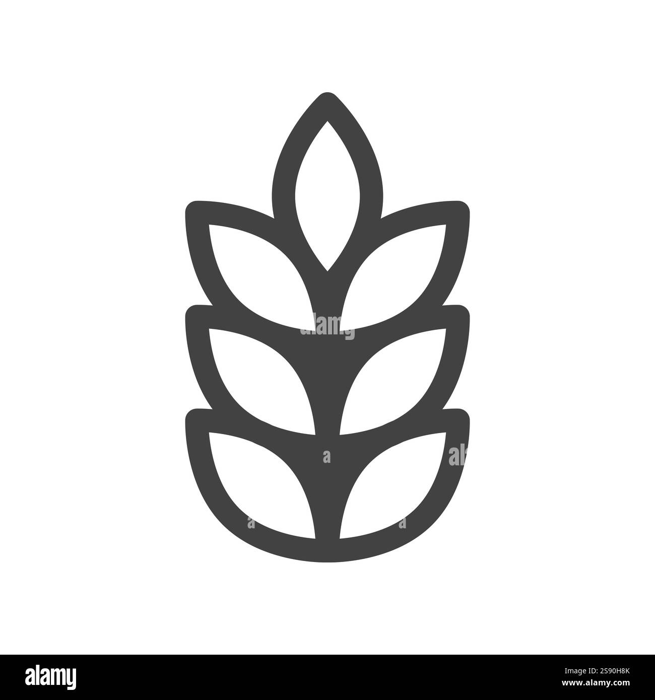 wheat grains gluten icon flat vector on white background Stock Vector Image & Art - Alamy