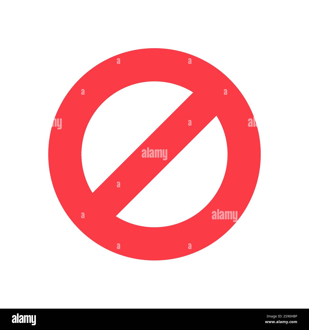 red ban prohibition icon symbol isolated on white background Stock ...