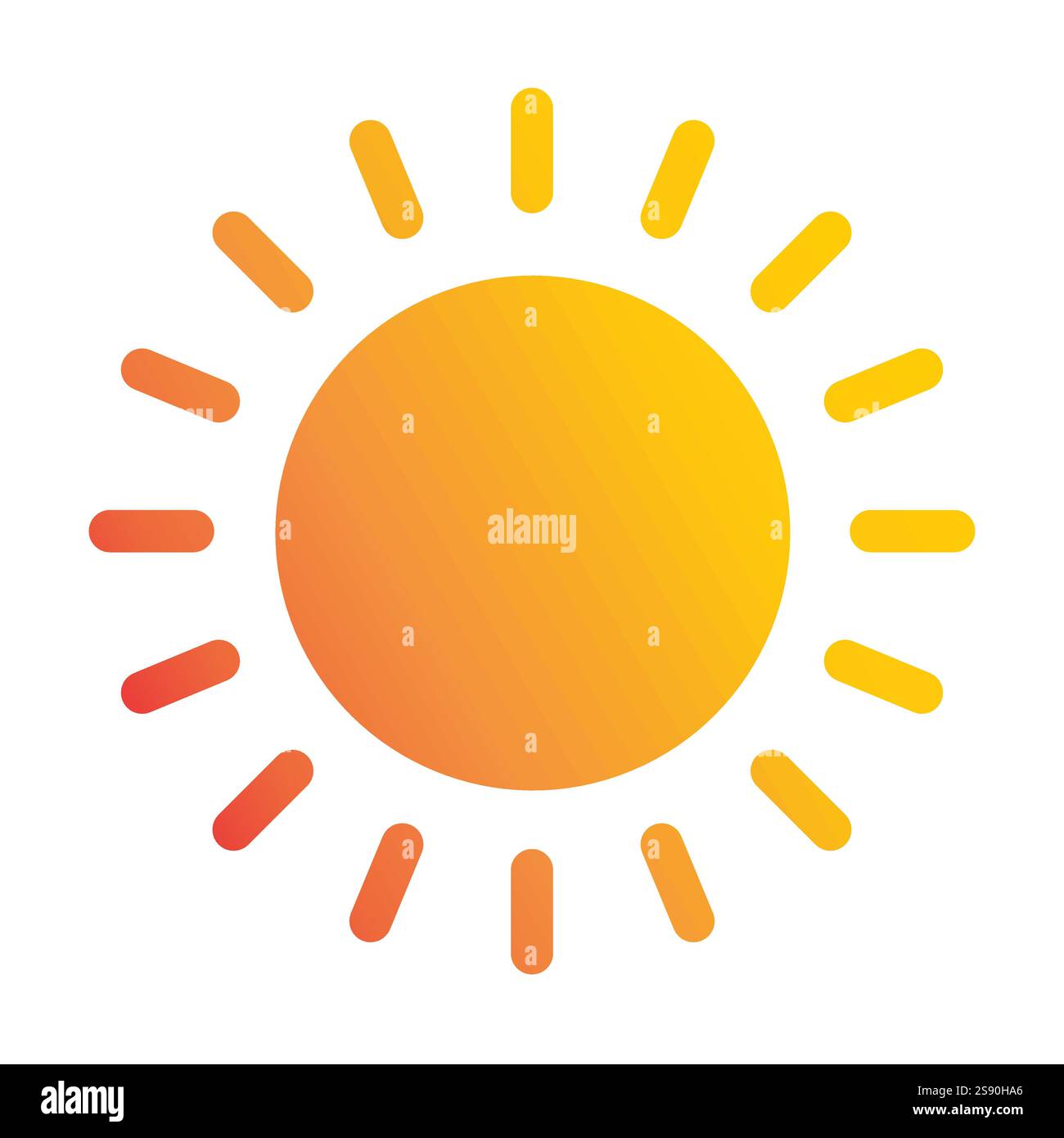 line icon symbol summer sun design vector flat on white baclkground ...
