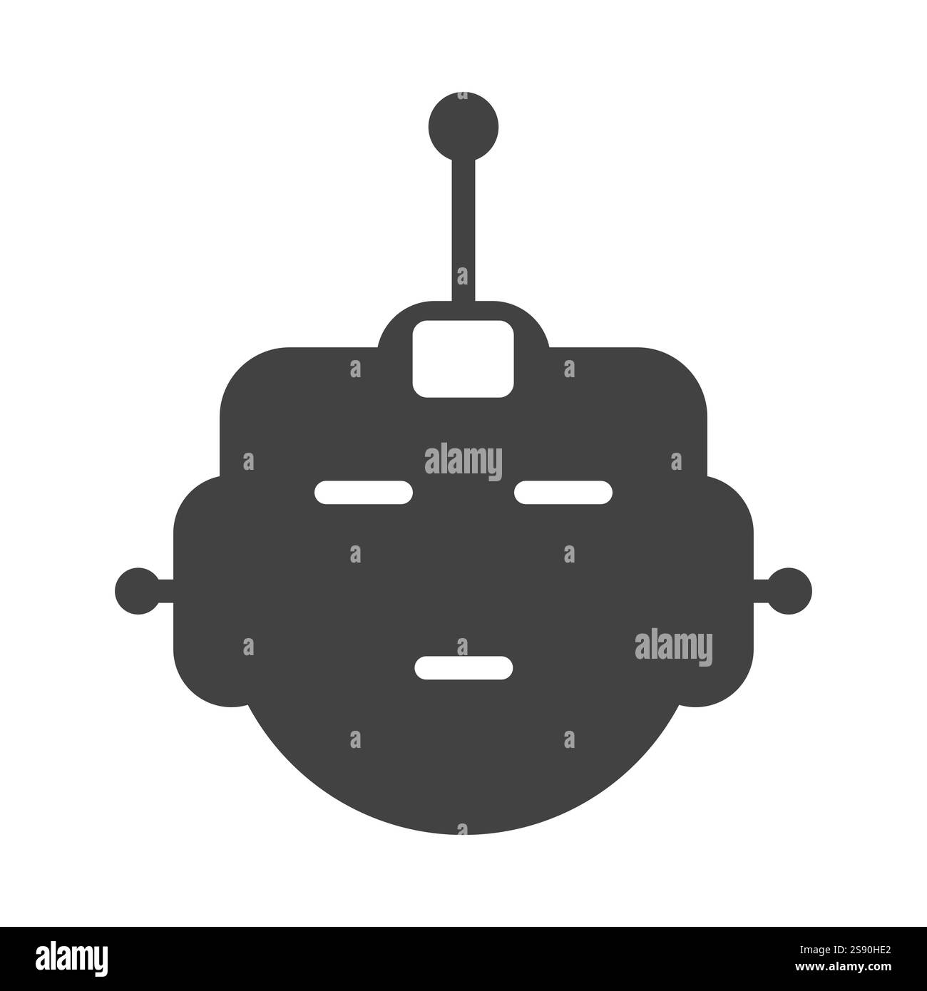 head robot icon symbol vector illustration isolated on white background ...