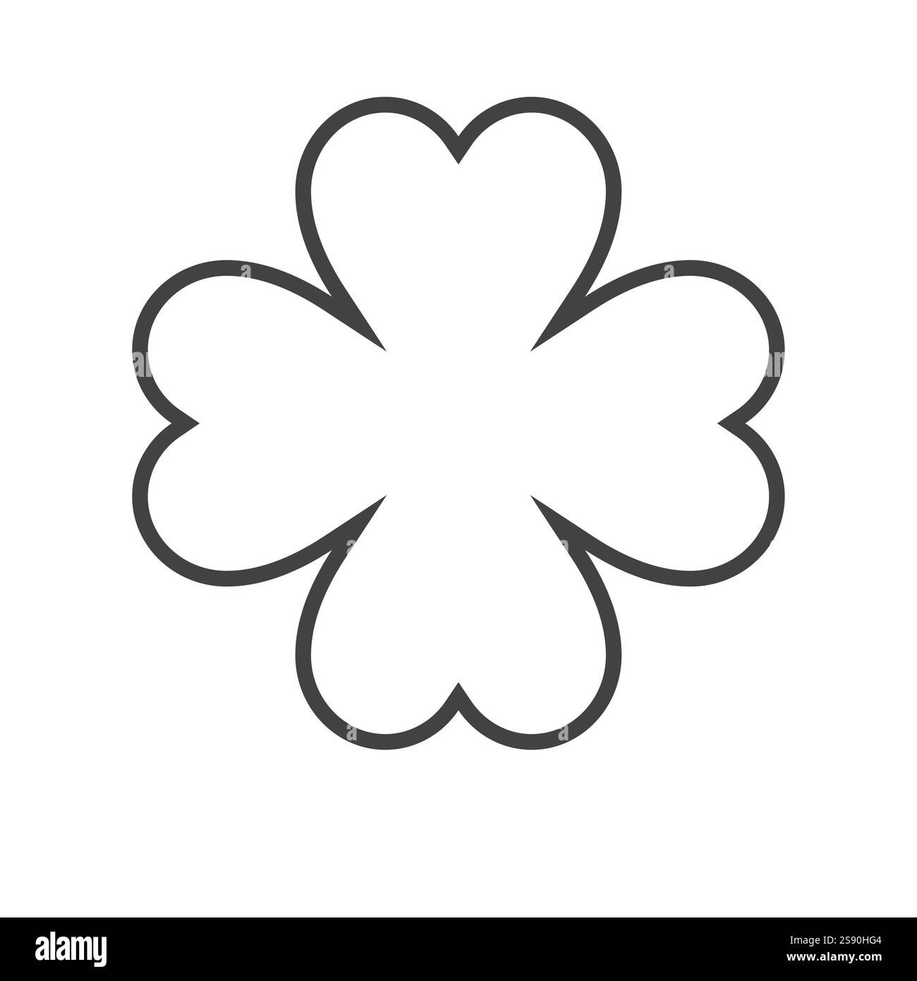 line icon four leaf flat vector Stock Vector Image & Art - Alamy