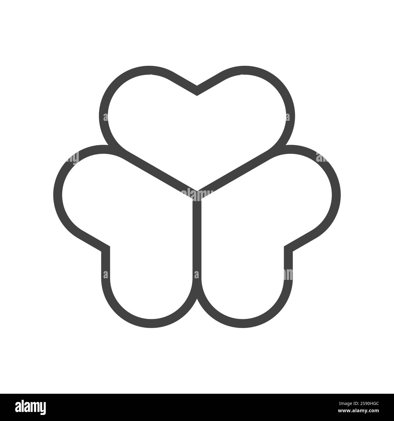 line icon symbol three love design vector illustration Stock Vector ...