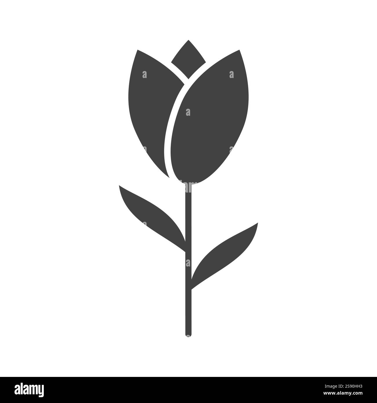 tulip flower spring icon symbol design vector isolated on white ...