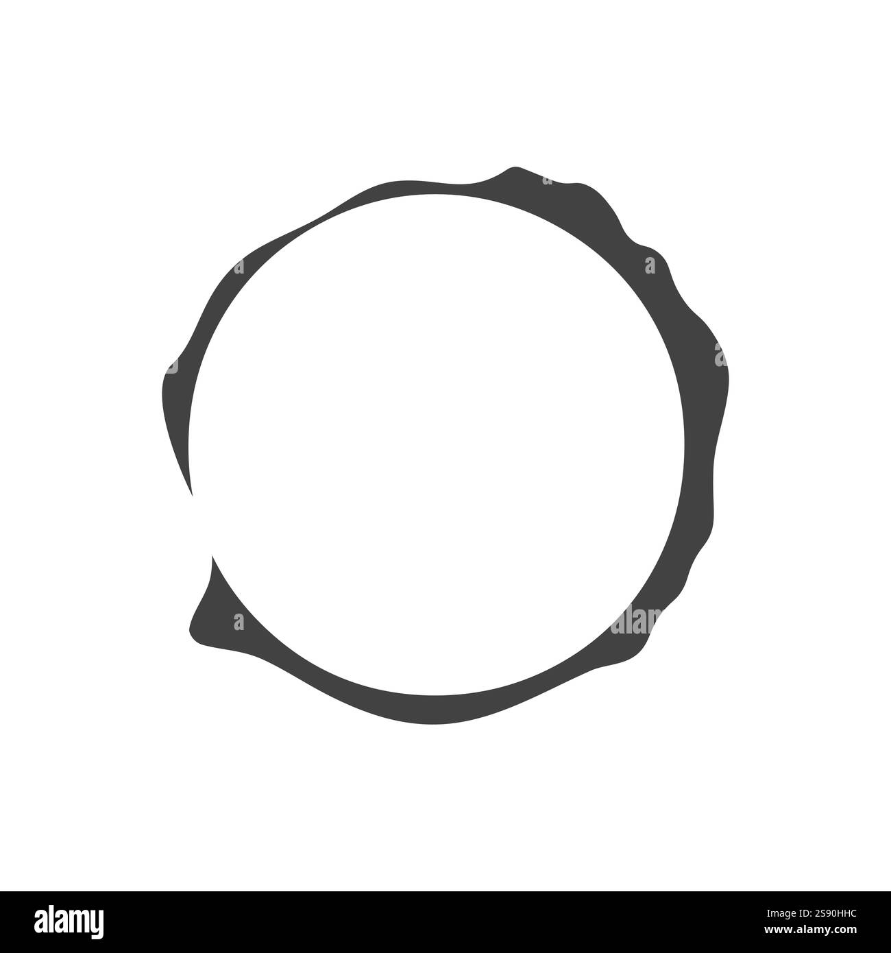 circle shape rounded brush element flat vector on white background ...