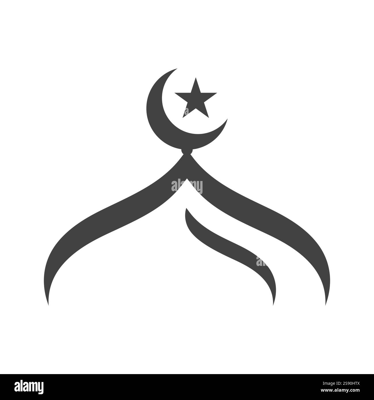 Islamic crescent and star golden dome Stock Vector Images - Alamy