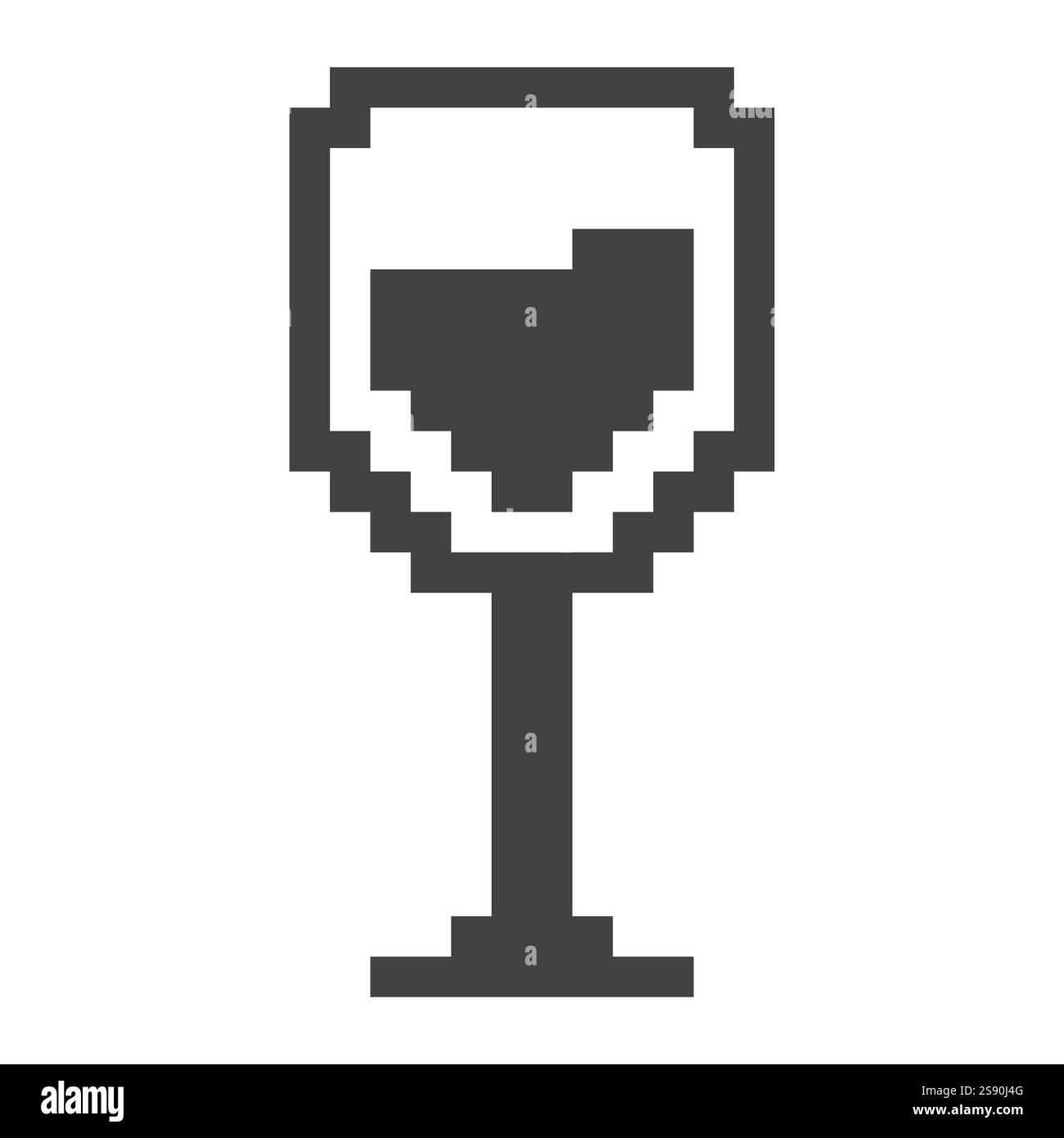 pixel art wine glass icon vector Stock Vector Image & Art - Alamy