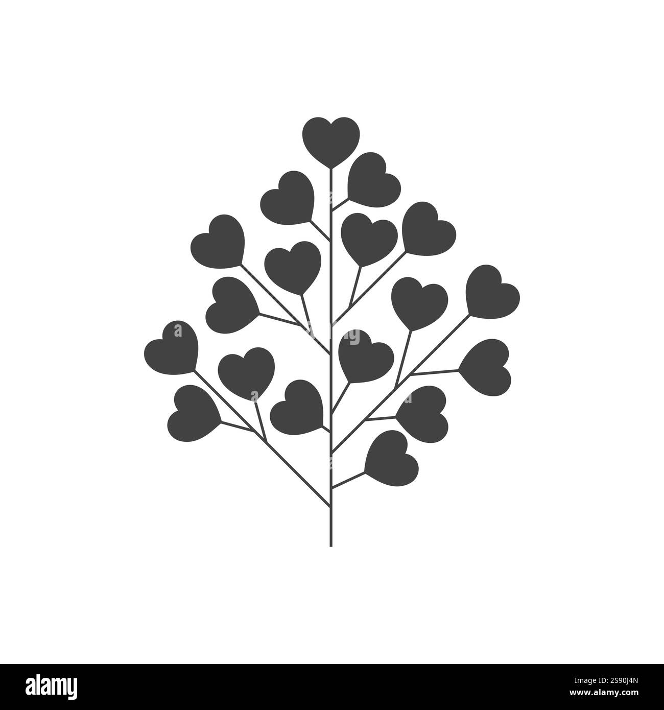 tree love romance icon symbol vector isolated on white background Stock ...