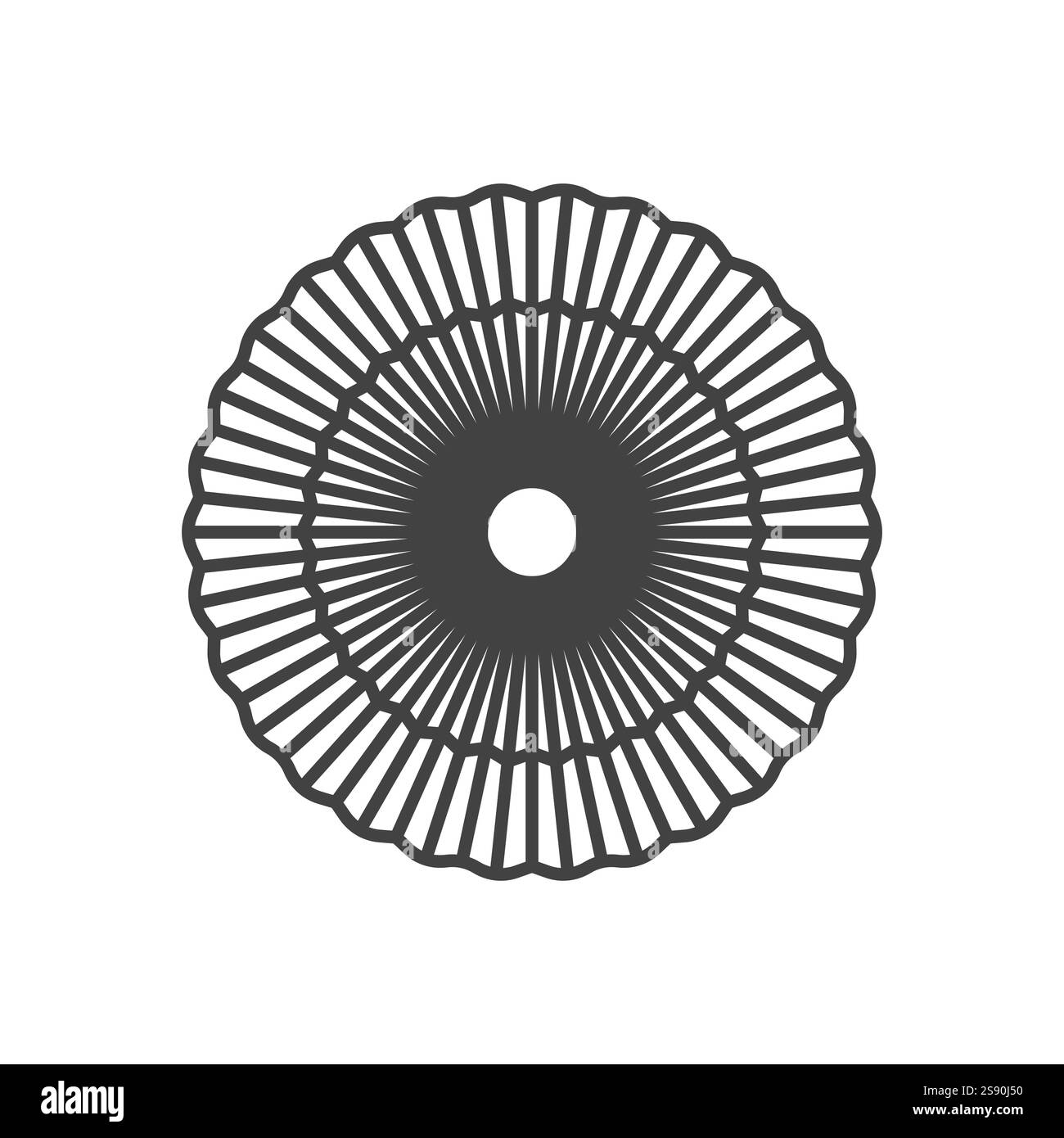 line icon circle fan symbol chinese new year isolated on white ...