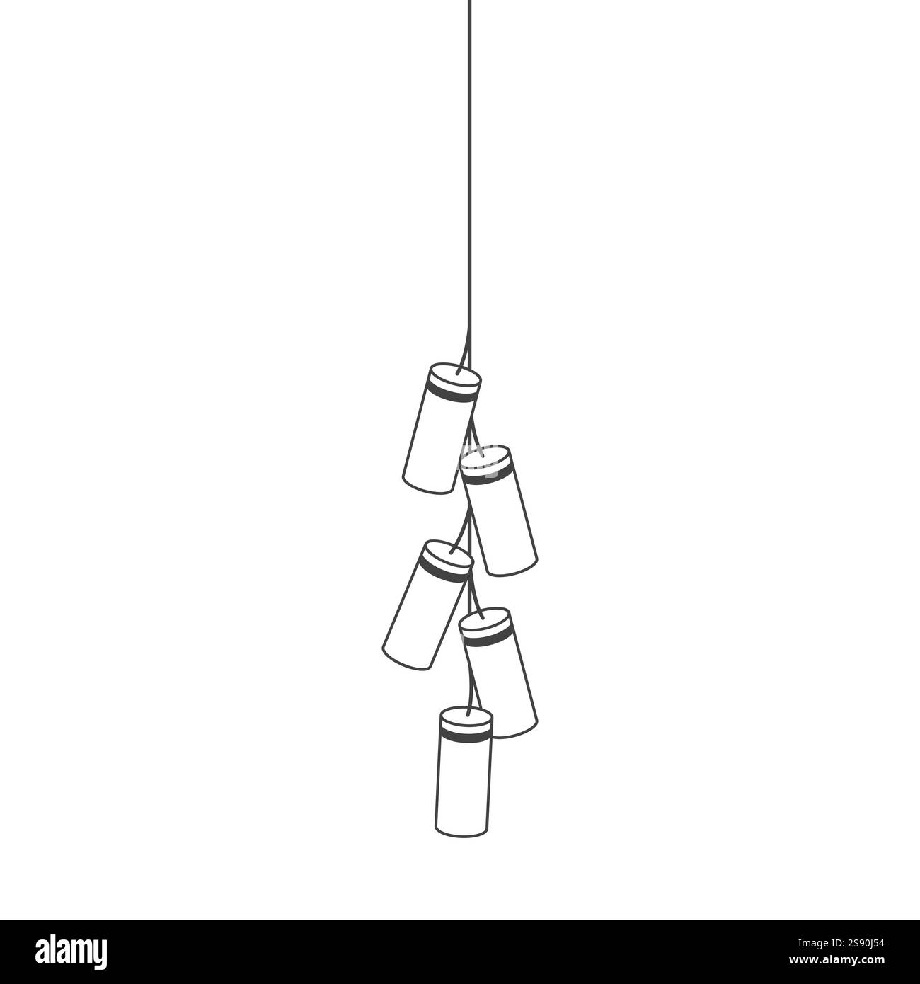 line icon Firecracker symbol chinese new year isolated on white ...