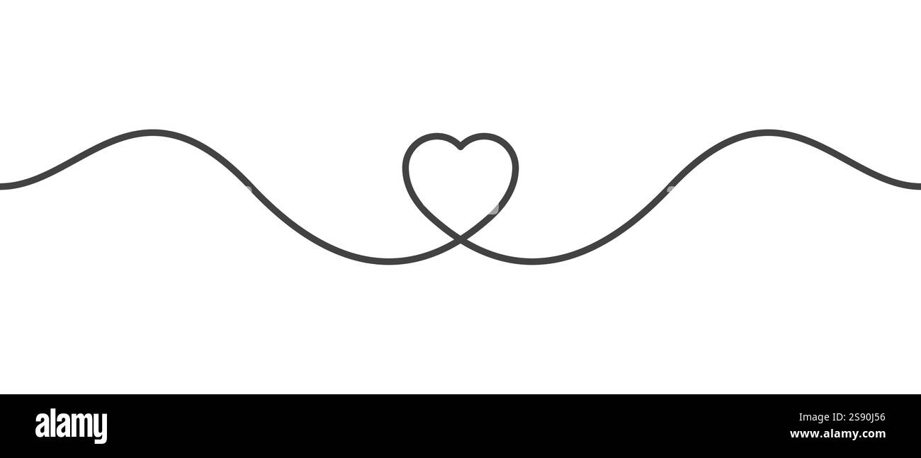 line heart vector flat isolated on white background Stock Vector Image ...