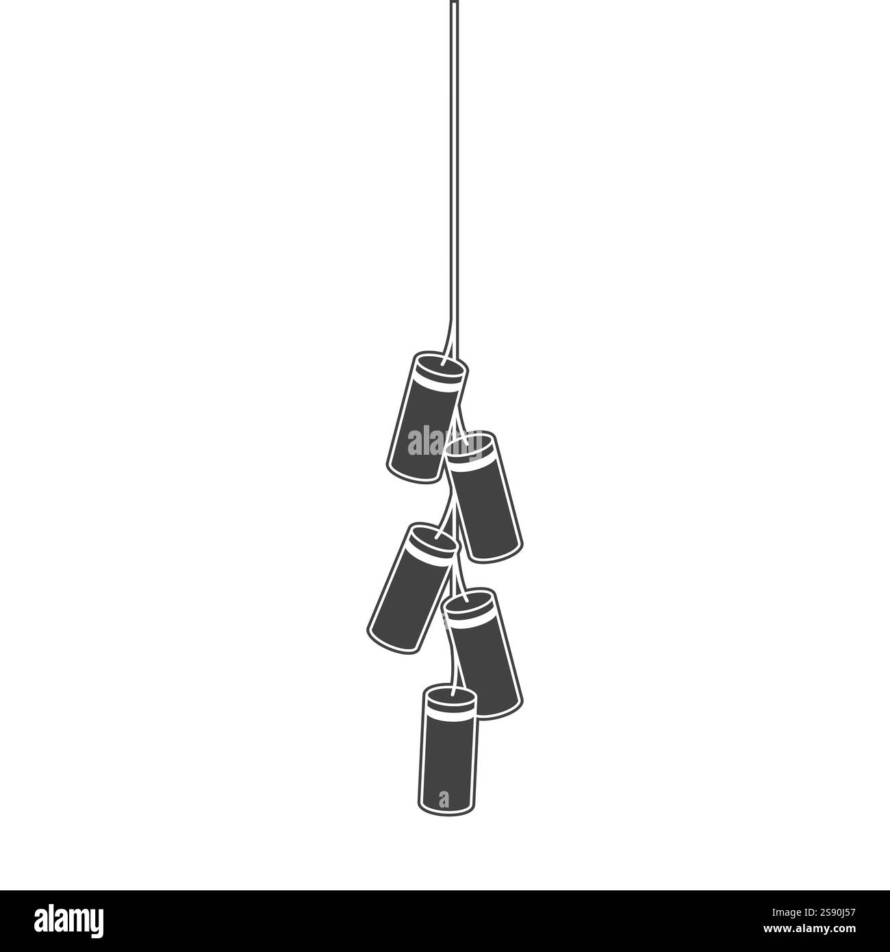 Firecracker symbol chinese new year isolated on white background Stock ...