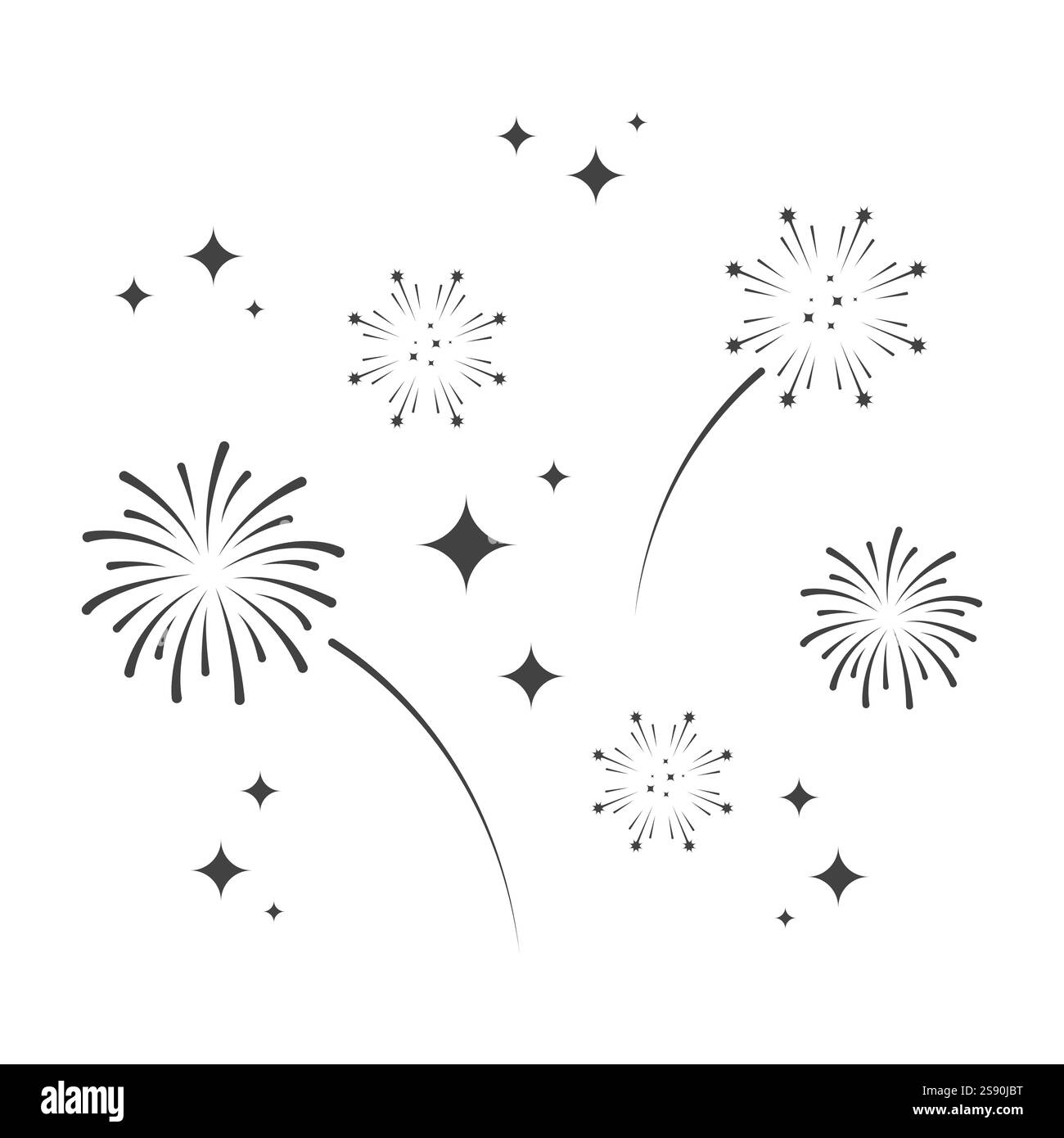 firework icon design vector illustration on white background Stock ...