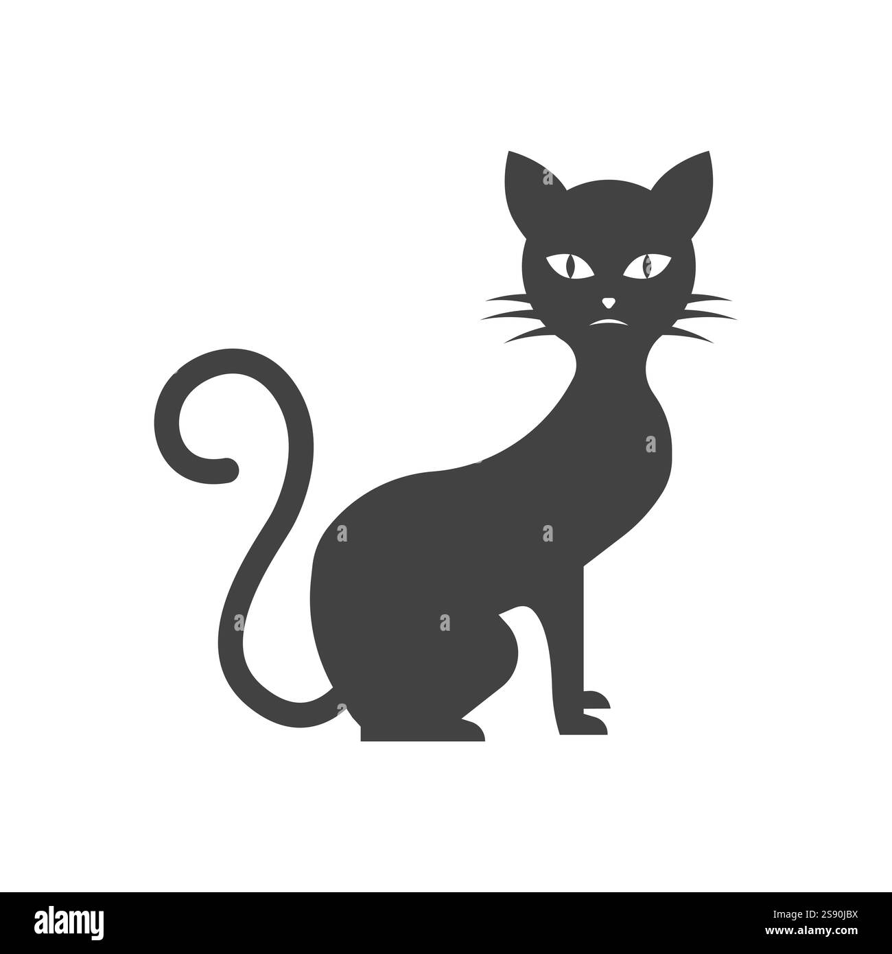 Jack lantern black cat Stock Vector Images - Alamy