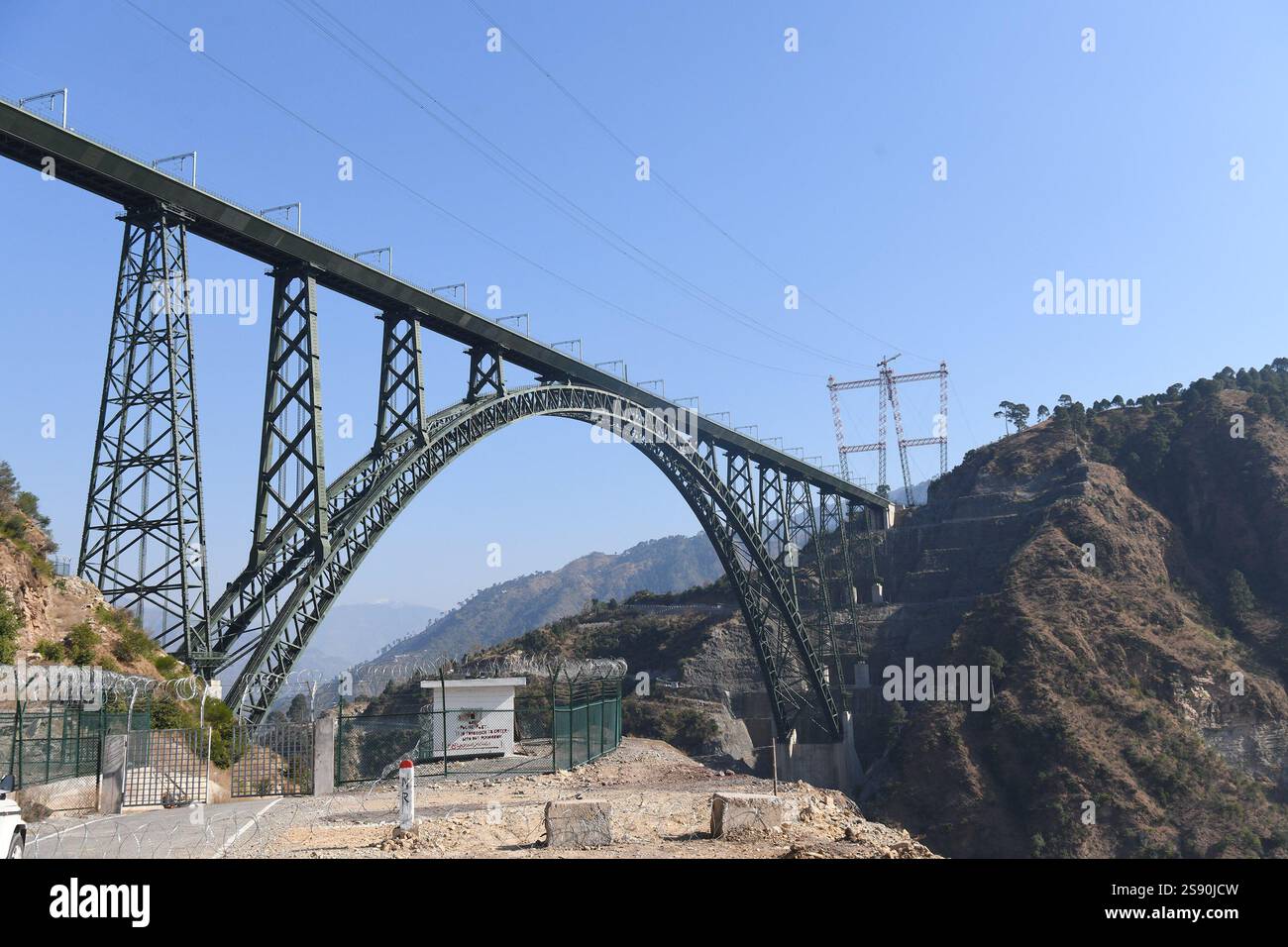 January 24, 2025, Reasi, Jammu And Kashmir, India: A view of the Chenab ...