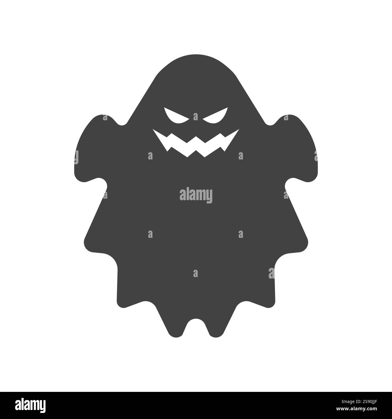 horror spooky ghost symbol vector flat illustration Stock Vector Image ...