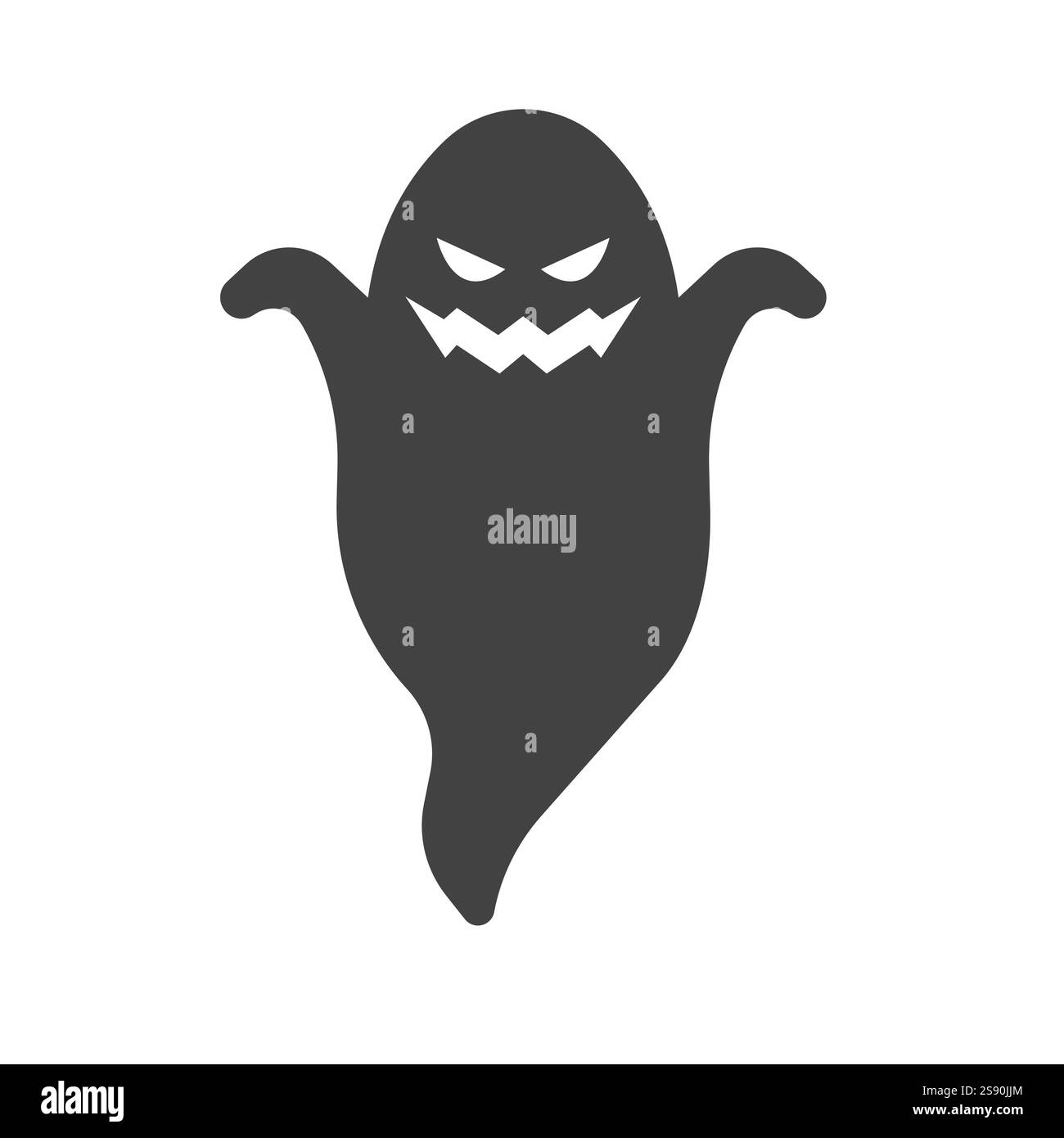 creepy ghost icon vector isolated on white background Stock Vector ...